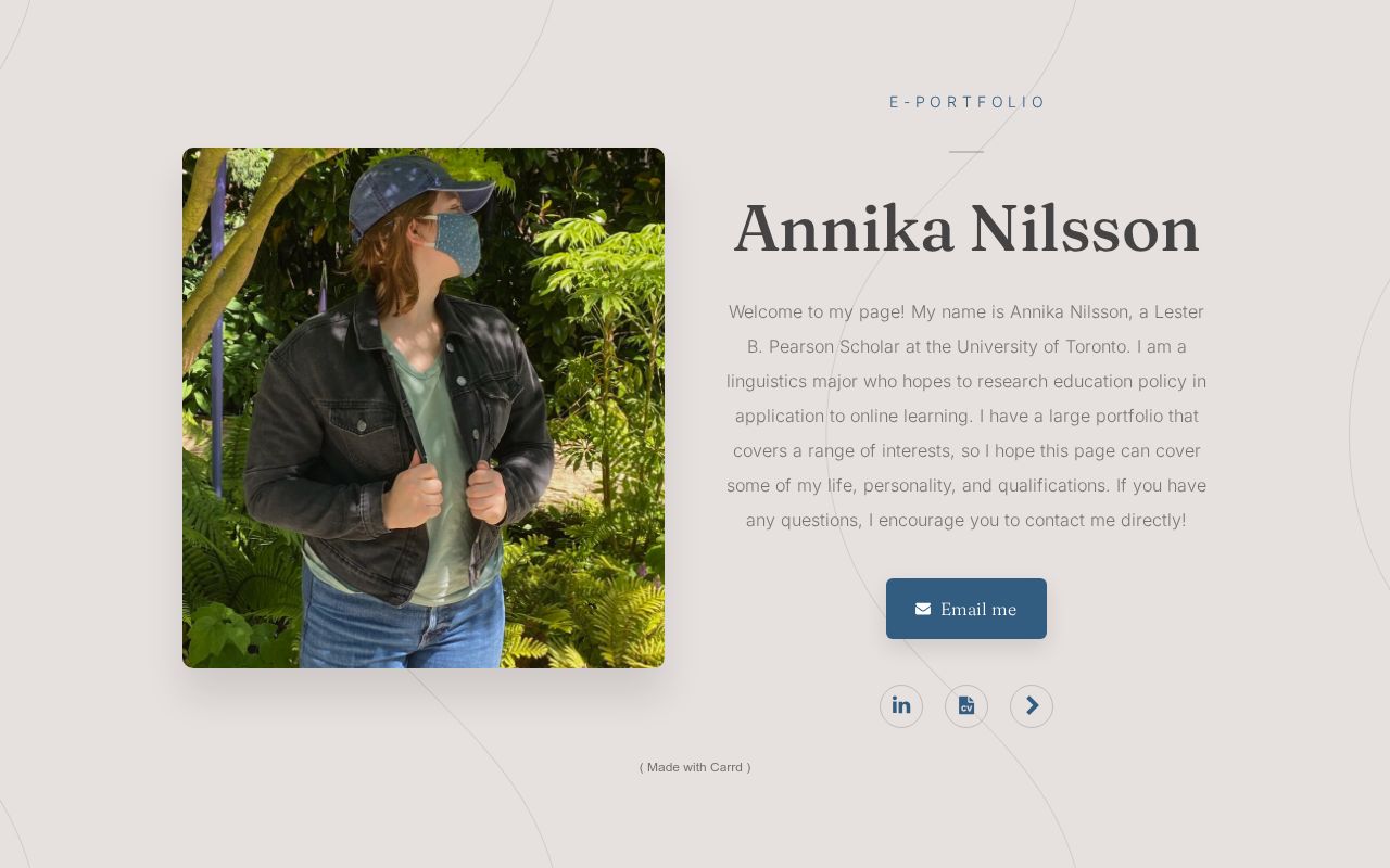 Annika Nilsson eportfolio